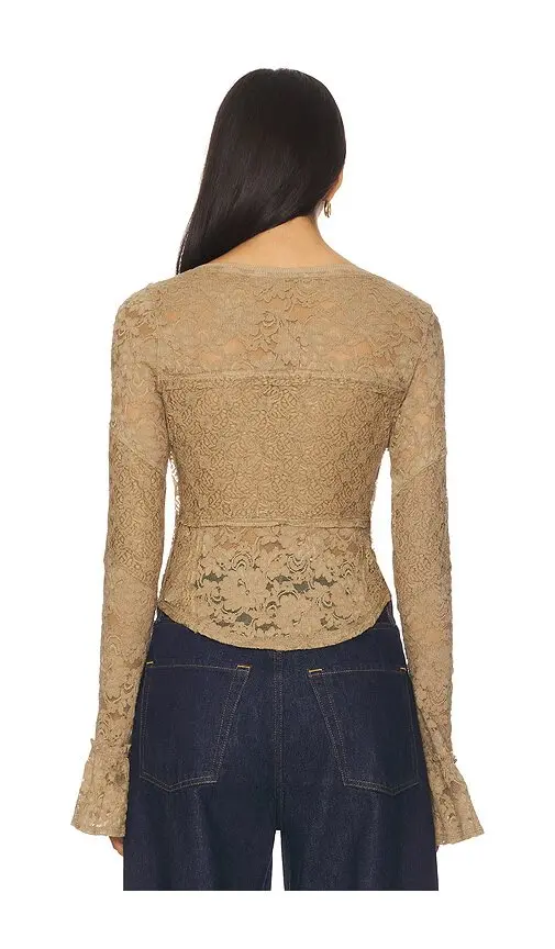 Free People Lace Layering Long Sleeve - Dutch Cocoa | Editorialist